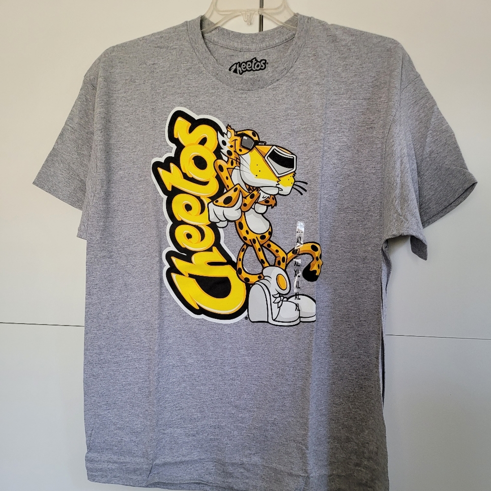 (#065) Cheetos Chester Cheetah Snack Food Grey T-Shir… - Gem